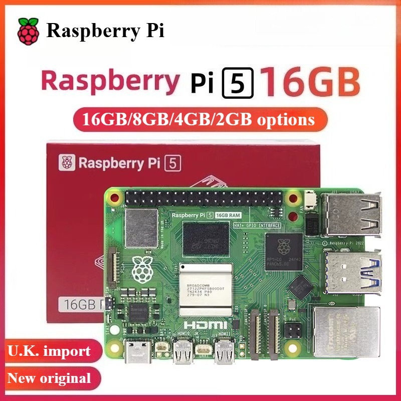Raspberry Pi 5th Generation 5B/4B Development Board Raspberry Pi 5 2/4/8/16GB Motherboard Python ...