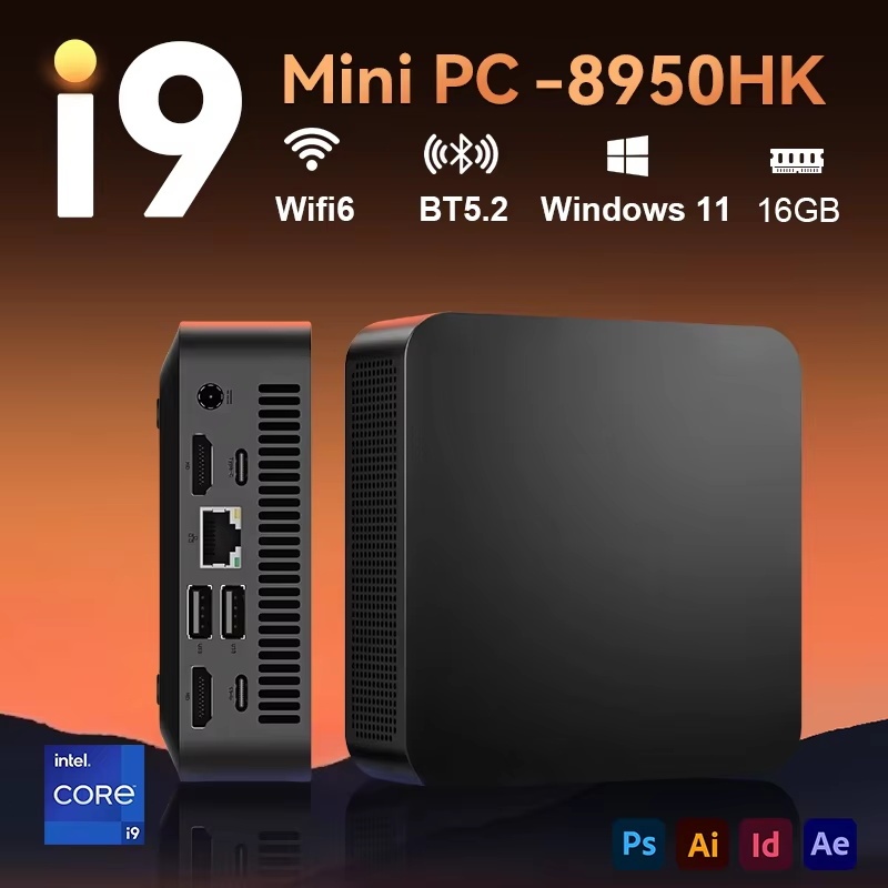 Mini PC Intel i9-8950HK/Intel i3-6100U Windows 11 Pro 16GB RAM 1/2TB ...