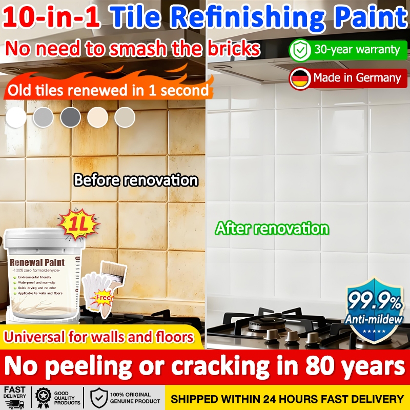 No need to smash the bricks 10IN1 ceramic tile paint 1000ml wall tiles ...