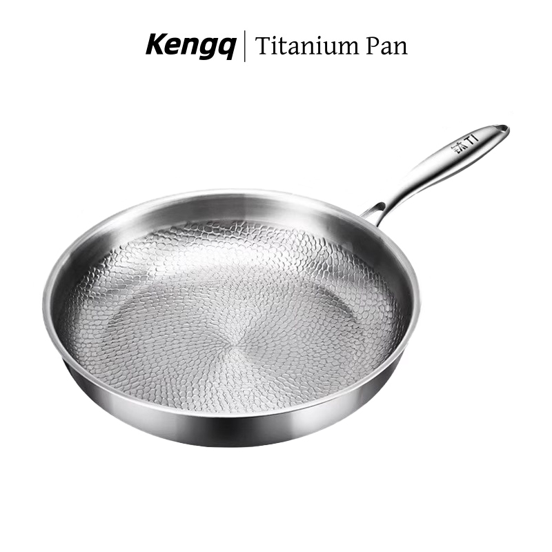 Frying Pan Titanium Hammered Non Stick Pan for Induction Cooker & Gas ...