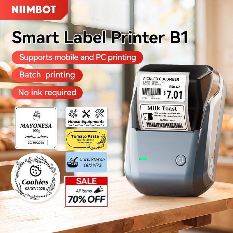 Niimbot B1 Label Printer Price Tag Printer Label Maker Barcode Printer ...