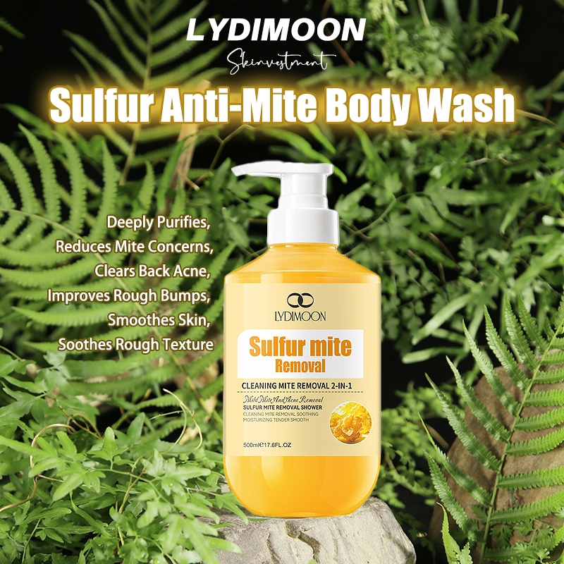 Sulfur Antibacterial Acne Body Wash 500ml Eczema Anti-Itch Shower Gel ...