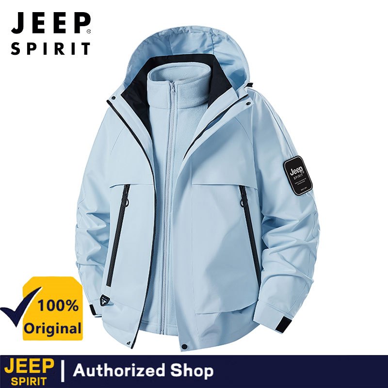 JEEP SPIRIT Men's and women's three in one autumn/winter outdoor casual ...