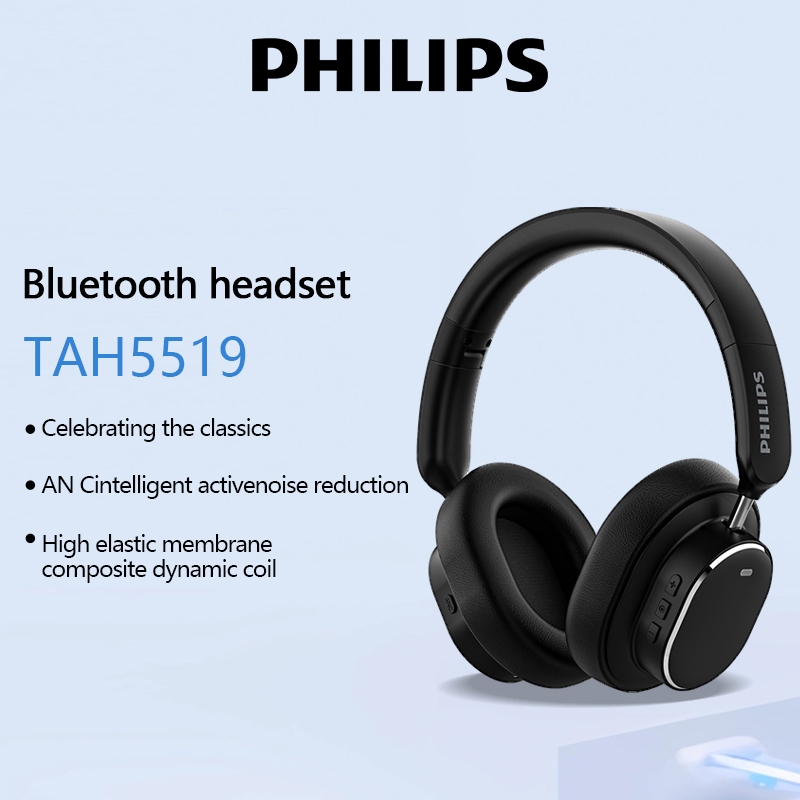 PHILIPS TAH5519 Wireless ANC Headphones Bluetooth Earphone Up to 45 ...