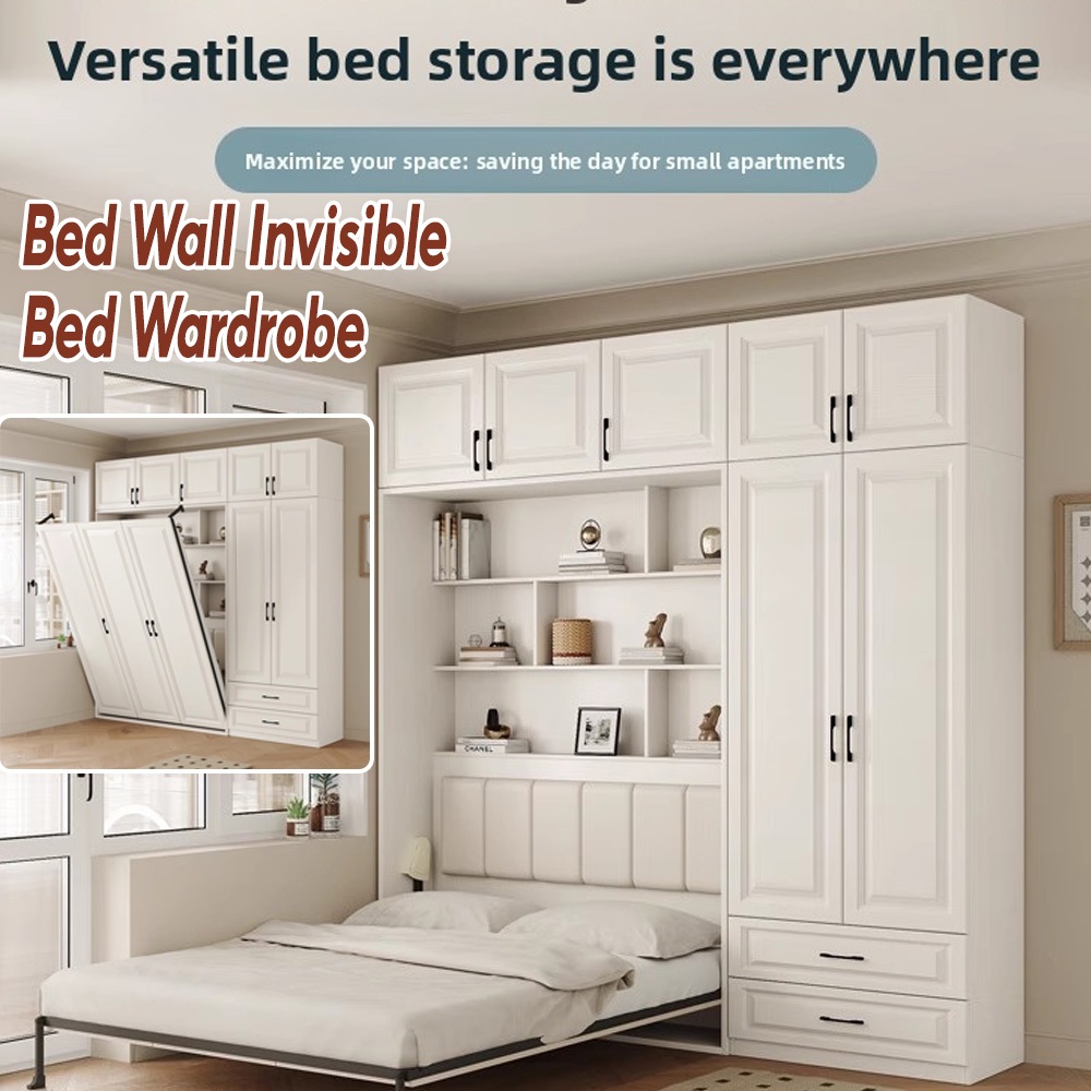FZ Bed Wall Invisible Bed Wardrobe Foldable Murphy Bed Integrated ...