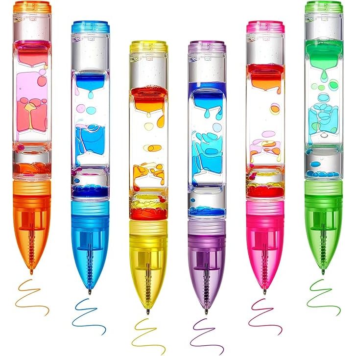 Liquipen - Liquid Motion Bubbler Pen Toy - Colorful Timer Pens for ...