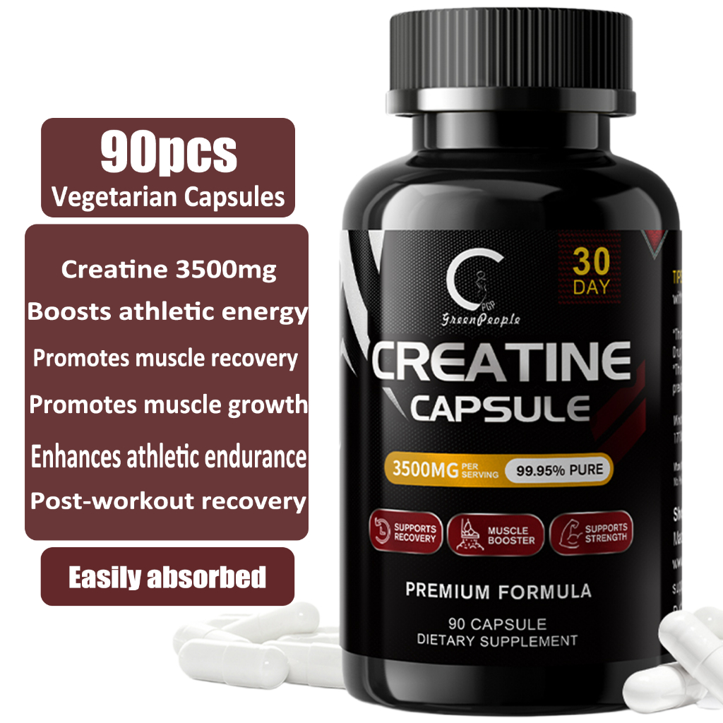 GPGP GreenPeople Creatine Monohydrate Capsule 3500mg Per Restore Physical Fitness Enhanced ...