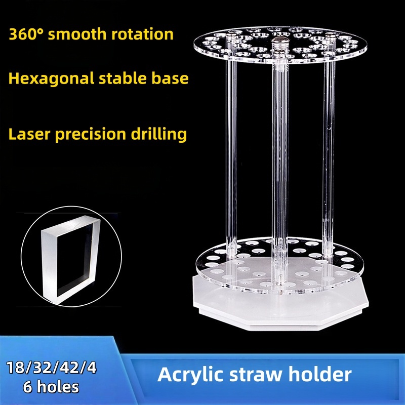 Organic glass graduated pipette holder 18/32/42 hole disc 360 ...