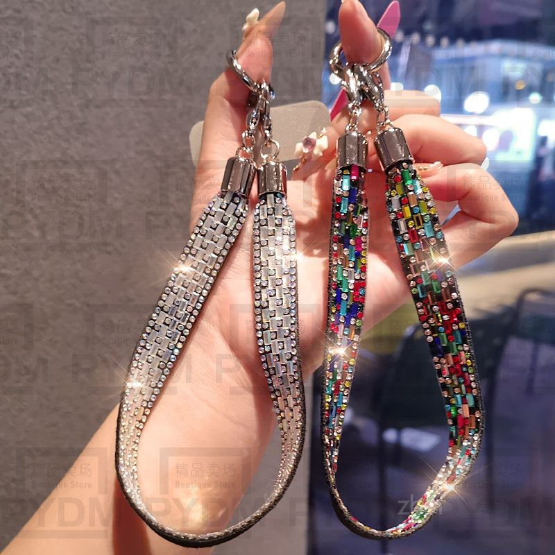 Full Diamond Sequins Mobile Phone Lanyard Wide Version Short Version ...