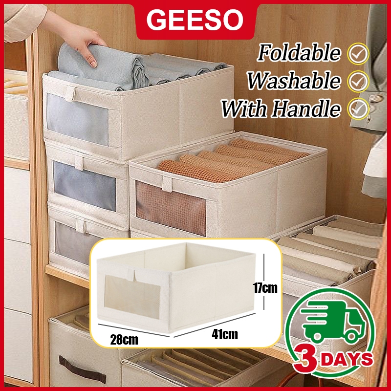 GEESO Clothes Organizer Storage Box For Clothes Bra Underwear 可视衣物收纳盒 ...