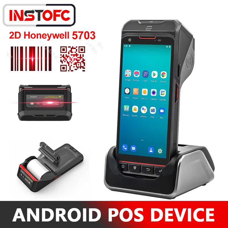 Android POS PDA Handheld Terminal 1D 2D Honeywell Scanner 58mm Thermal ...