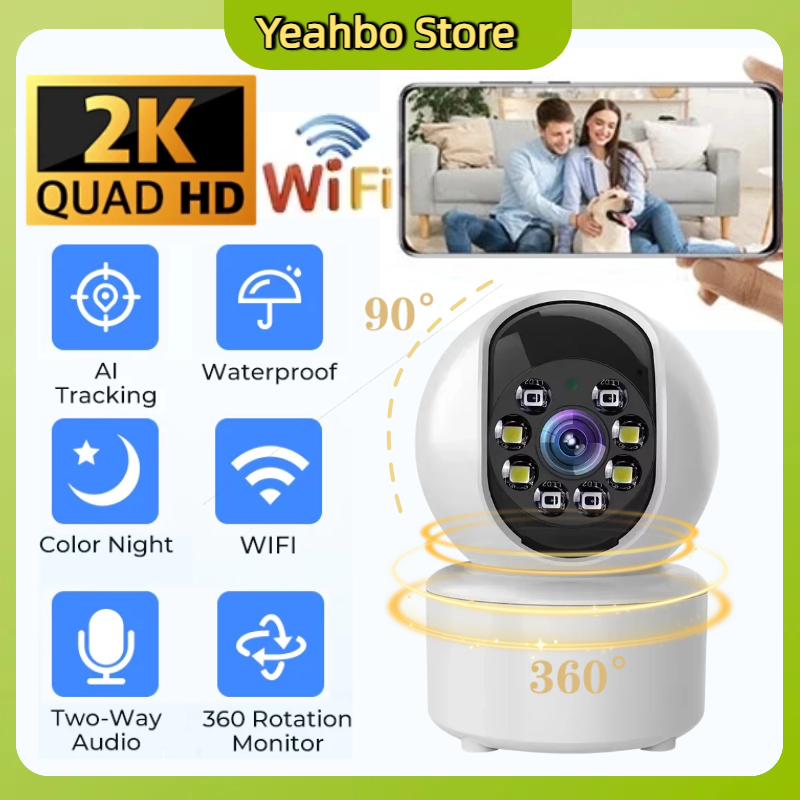 COD🔥Limited discount🔥 2K WiFi IP Camera Indoor Wireless Security Baby ...