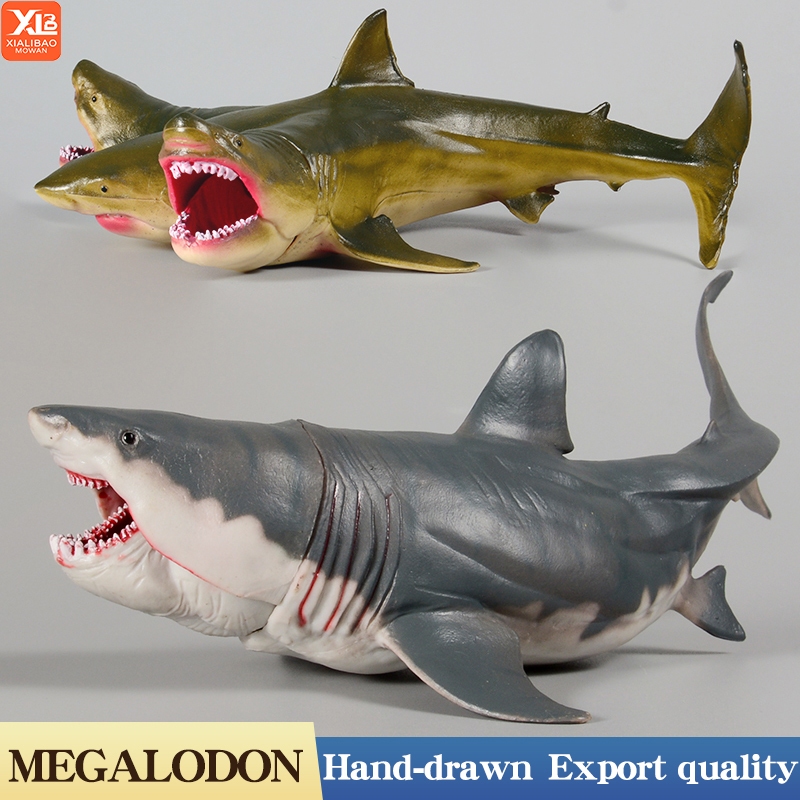 Marine Sea Overlord 3-Headed Shark Megalodon Great White Shark Action ...