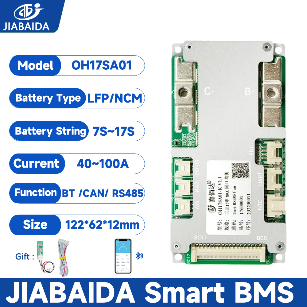 JBD BMS 7S-17S 8S 24V 10S 13S 14S 36V 16S 48V 40A-120A Smart BMS ...