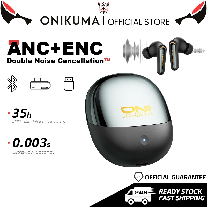 ONIKUMA Bluetooth Earbuds With Mic ANC Noise Reduction Surround Sound ...