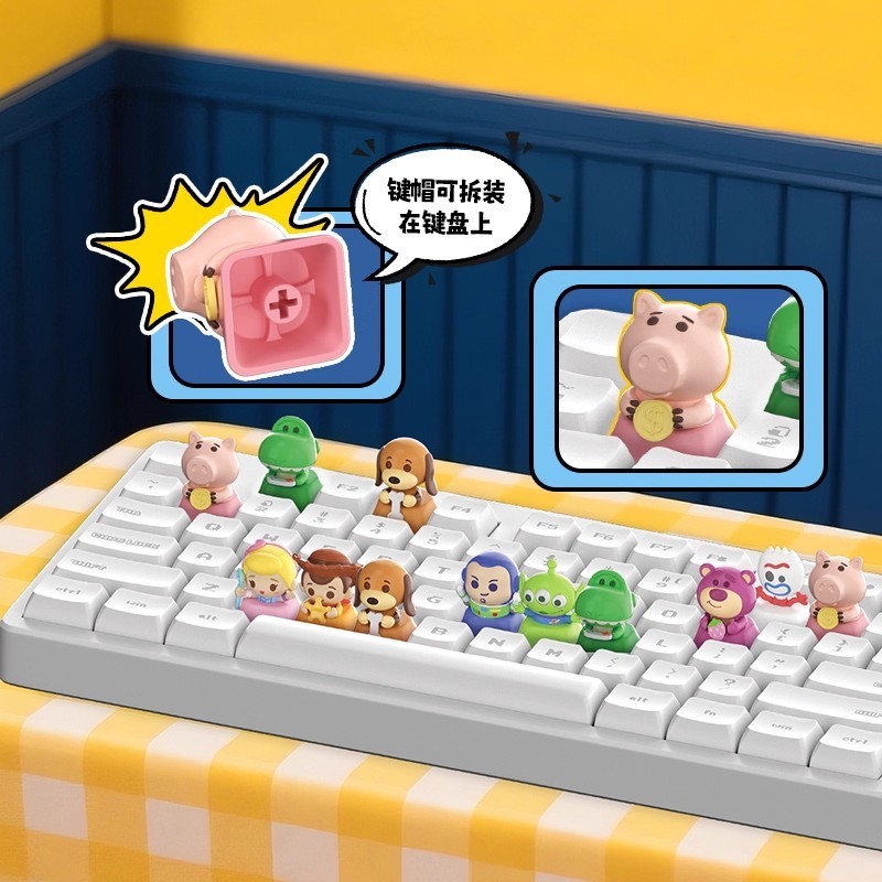 Toy Story Crazy Keycap Blind Box Cute Mechanical Keycaps Figure Toy ...