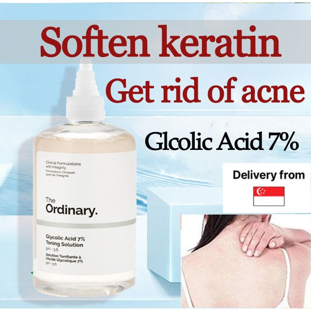 The Ordinary Glycolic Acid 7% 240ml Toning Solution for Acne Pimple ...