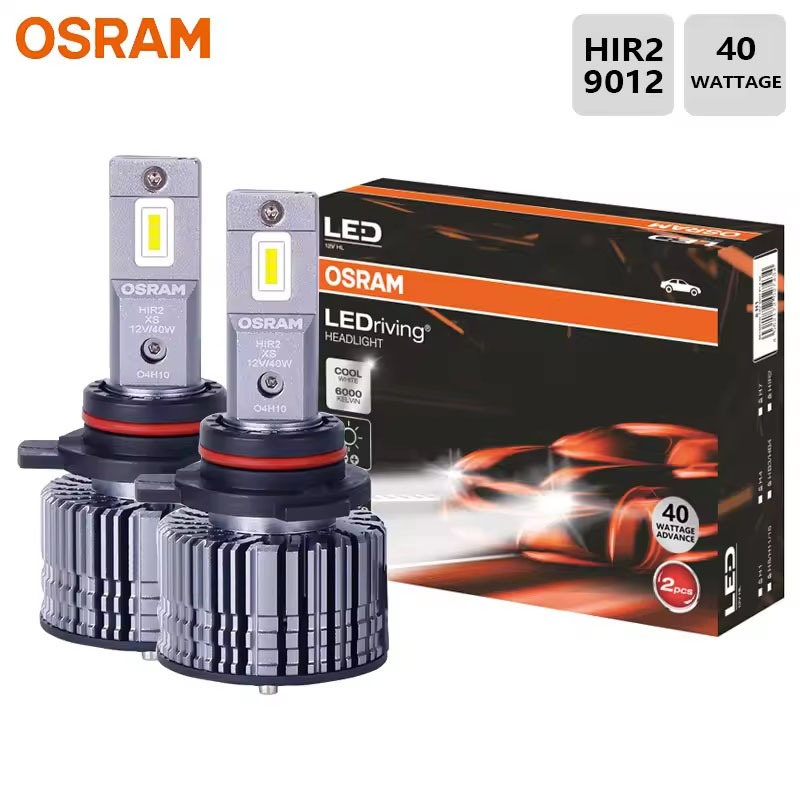 OSRAM LED HIR2 9012 XLZ Advance 40W Bright Lumens Auto Bulb 6000K White ...
