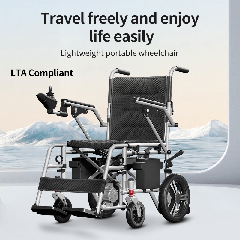 Ziivievs 205-Al Foldable Lightweight Electric Wheelchair with ...