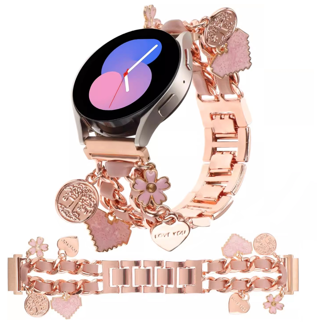 Chain Leather Pendant Strap For Galaxy watch 7 Strap / Galaxy watch 6 ...