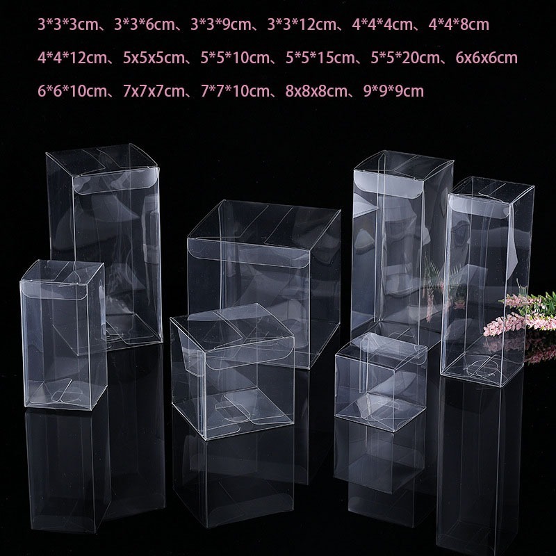 10pcs/ PVC Box Small Size Acetate Box Transparent Gift Box Candy ...