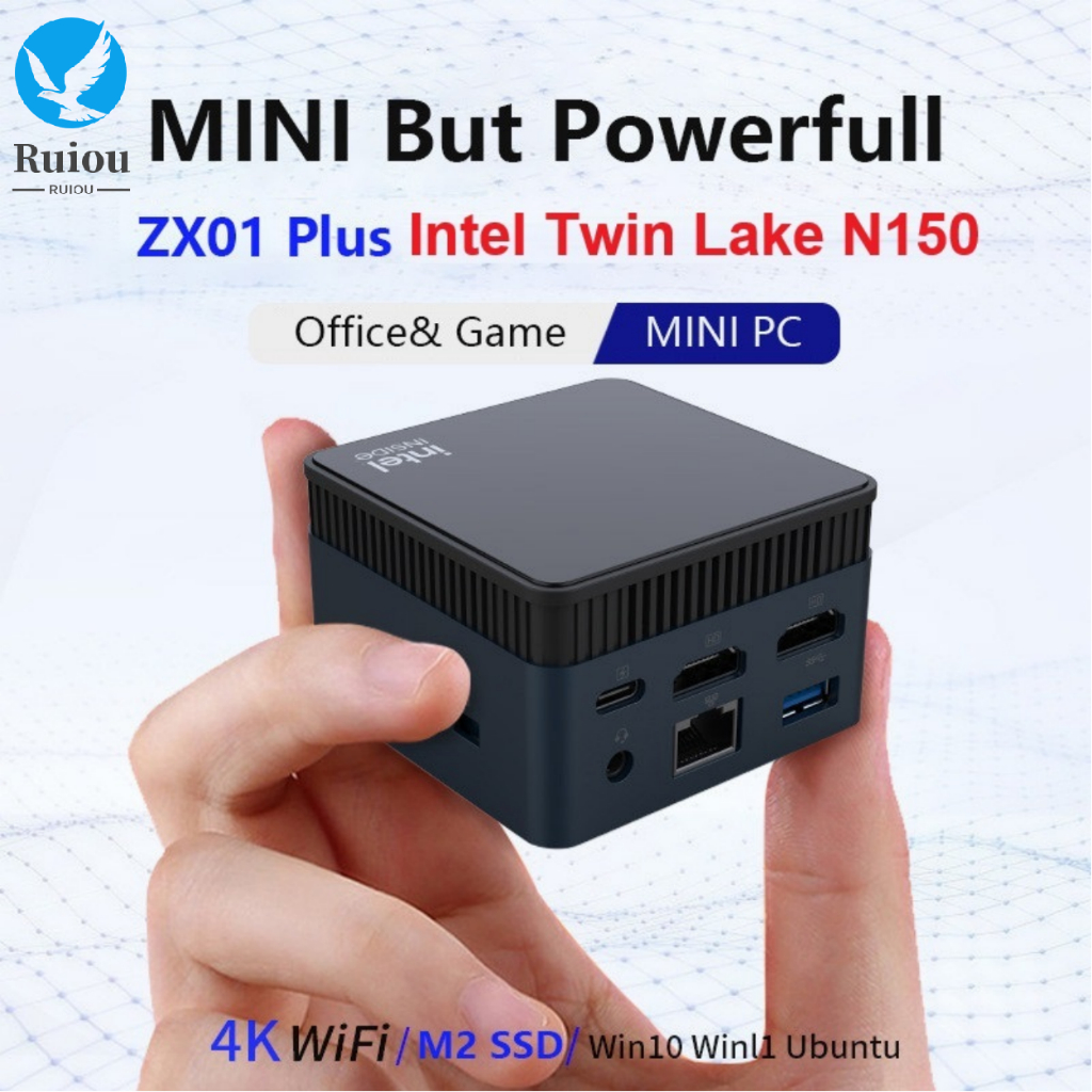 ZX01 Plus Intel Twin Lake N150 MINI PC Windows 11 Pro LPDDR5 12GB M.2 ...
