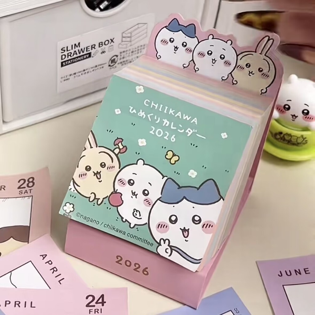 OHAYA | 2026 CHIIKAWA CHIIKAWA Calendar mini Desktop Note Desk Calendar ...