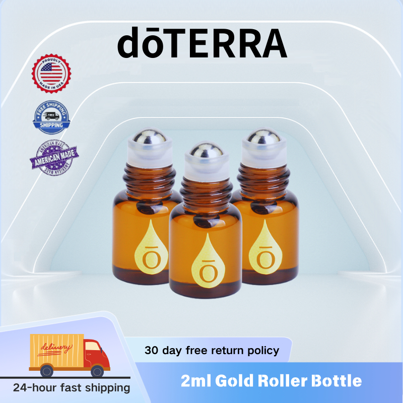 doTERRA Gold Roller Bottle 2ml | Refillable Glass Sample Vial for ...