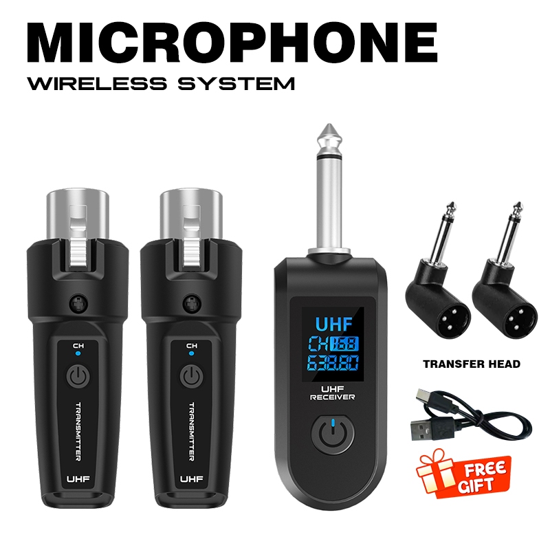 C02 Microphone Wireless Conversion System, UHF Wireless XLR Transmitter ...