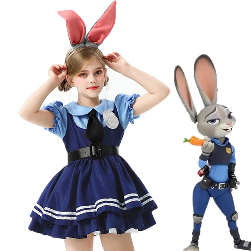 Movie Zootopia 2 Judy Hopps Cartoon Cosplay Costume Judy Rabbit Cos for ...