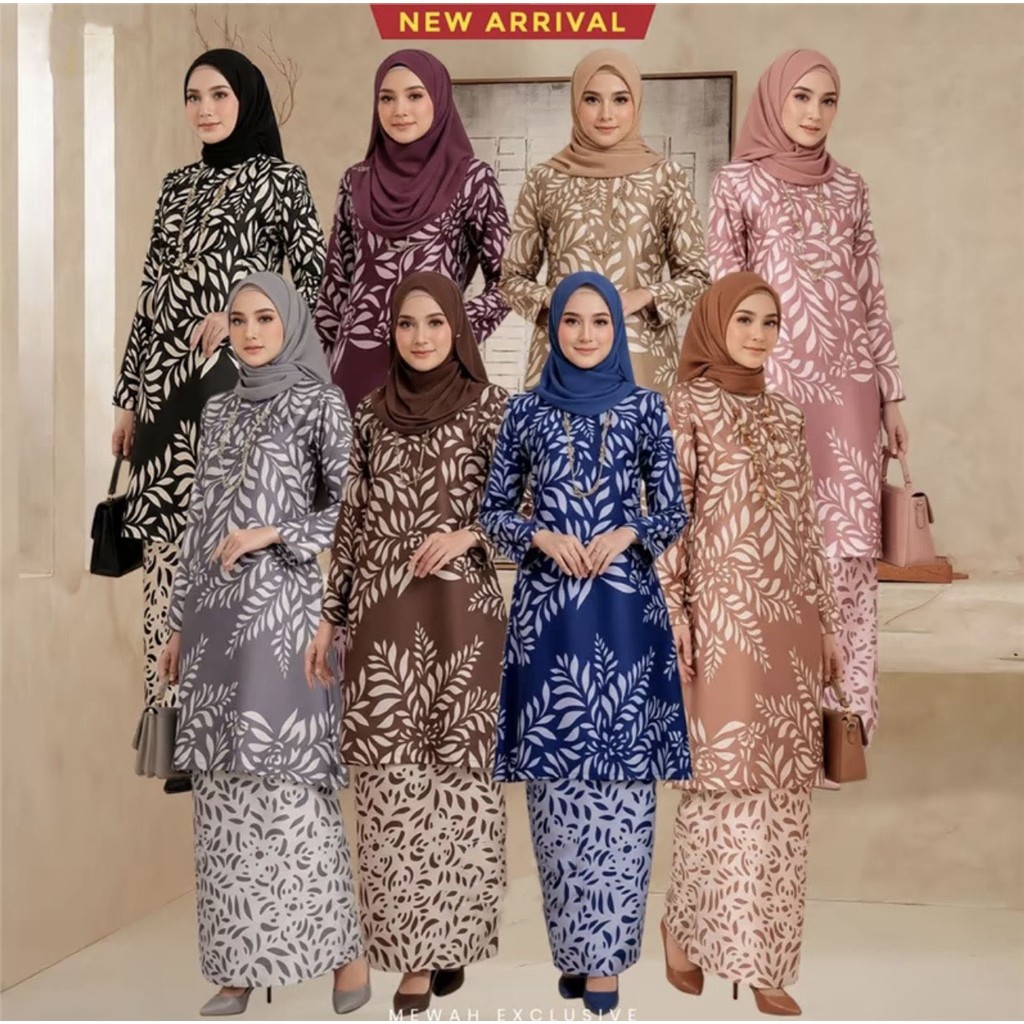 Kurung Riau Zeera [Set Baju dan Kain] 2026 Hari Raya Aidilfitri Muslimah Ironless Clothing Set ...