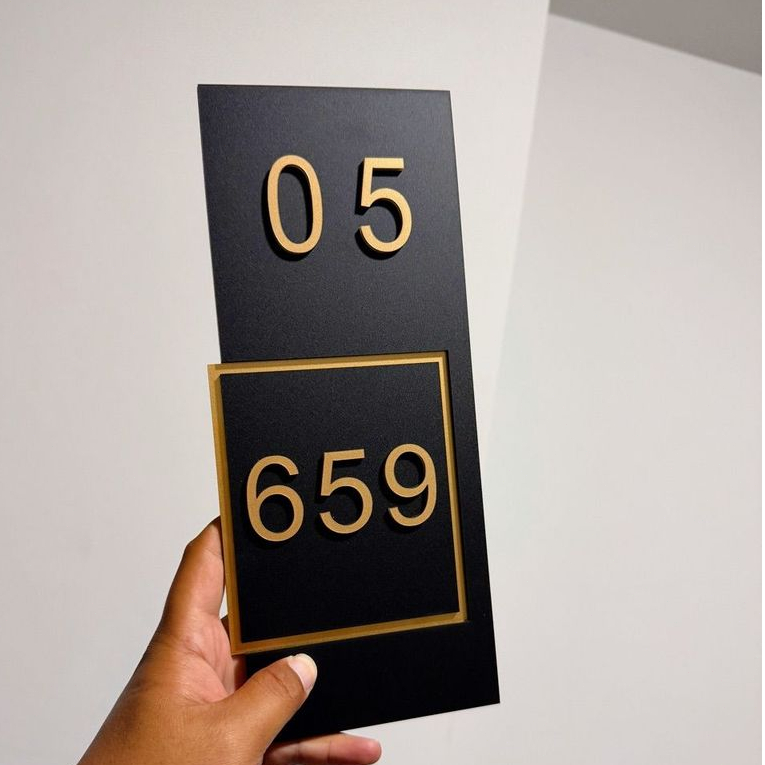 Number House Number Plate Vertical 3D New Home Entrance Decoration Door ...