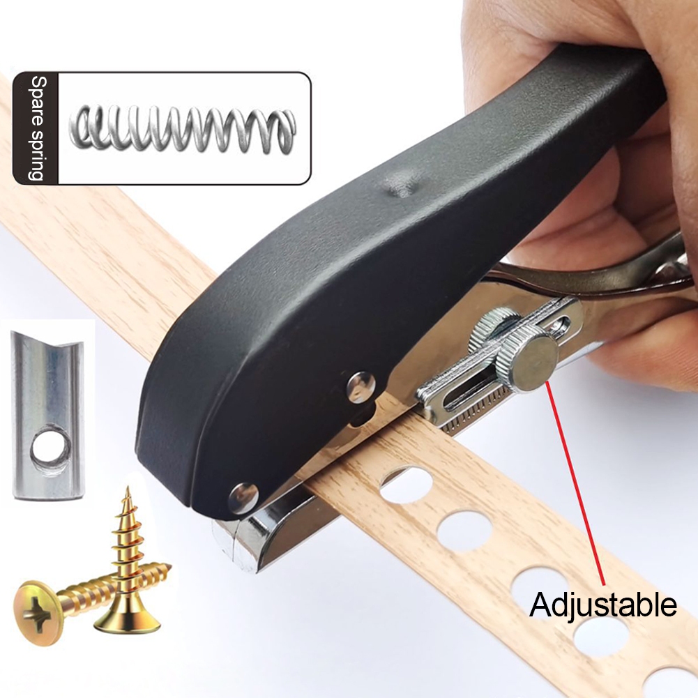 6/8/10MM Edge Banding Punch Hand Strong Round Hole Flat Bevel Punch ...
