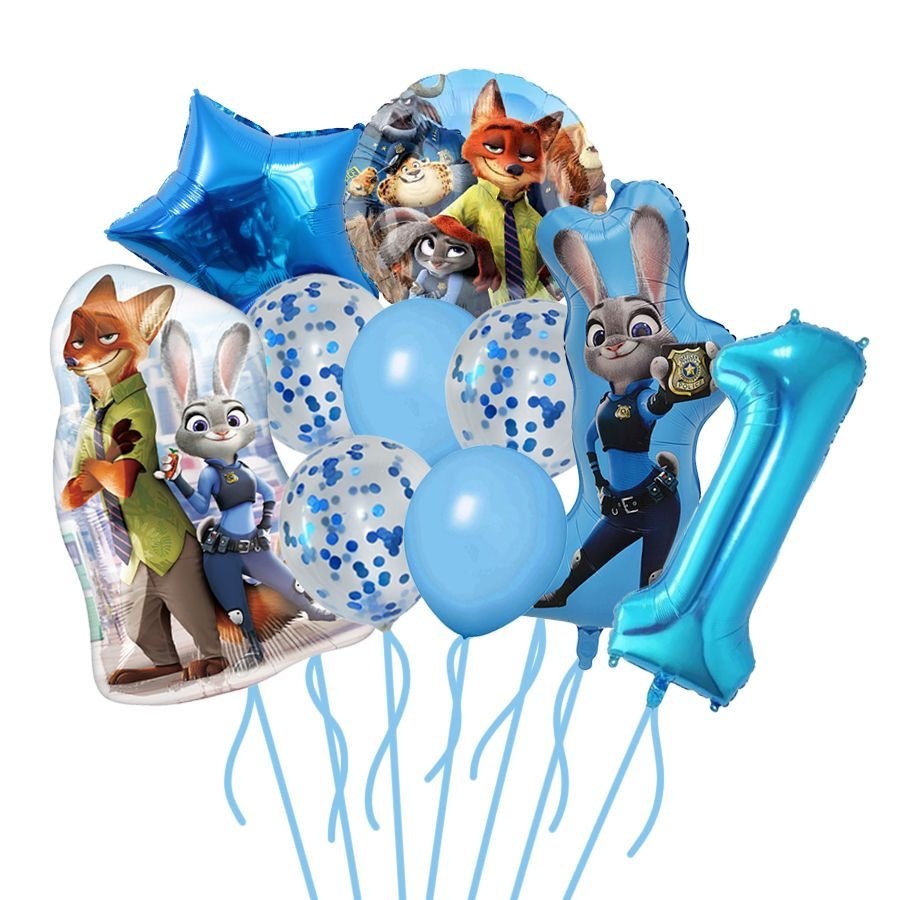 Zootopia Number Balloons - Kids Birthday Party Decor with Character ...