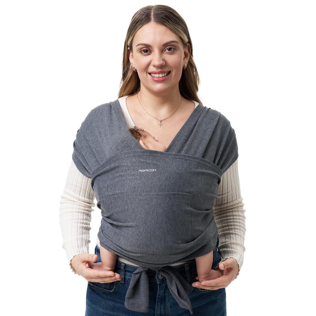 Momcozy Baby Wrap Carrier, Easy to Wear Infant Carrier Slings ...