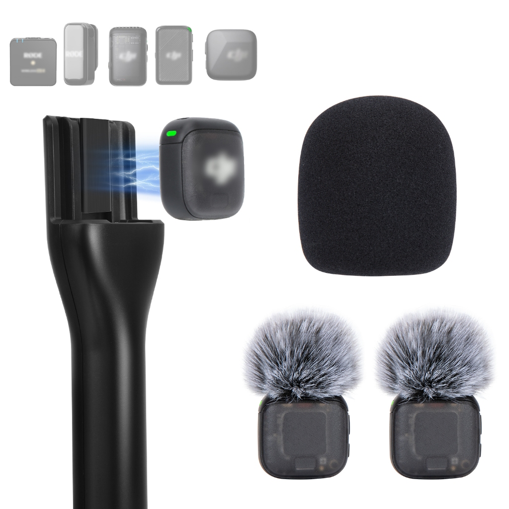 Wireless Mic Holder Compatible with DJI Mic 3, Microphone Interview ...