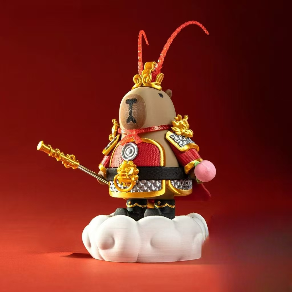 [Genuine]Xiaohongshu Same Style Iron Man Capybara Figurine Creative ...