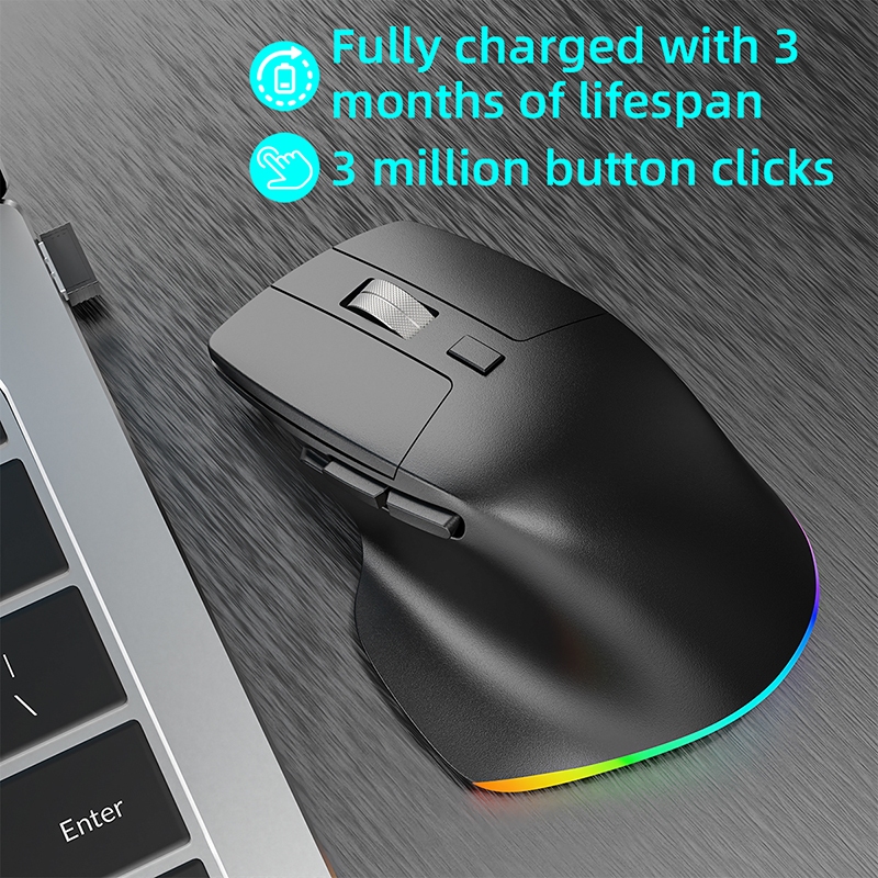 jomaa Multi-Device Wireless Bluetooth Mouse Ergonomic Silent Clicking ...