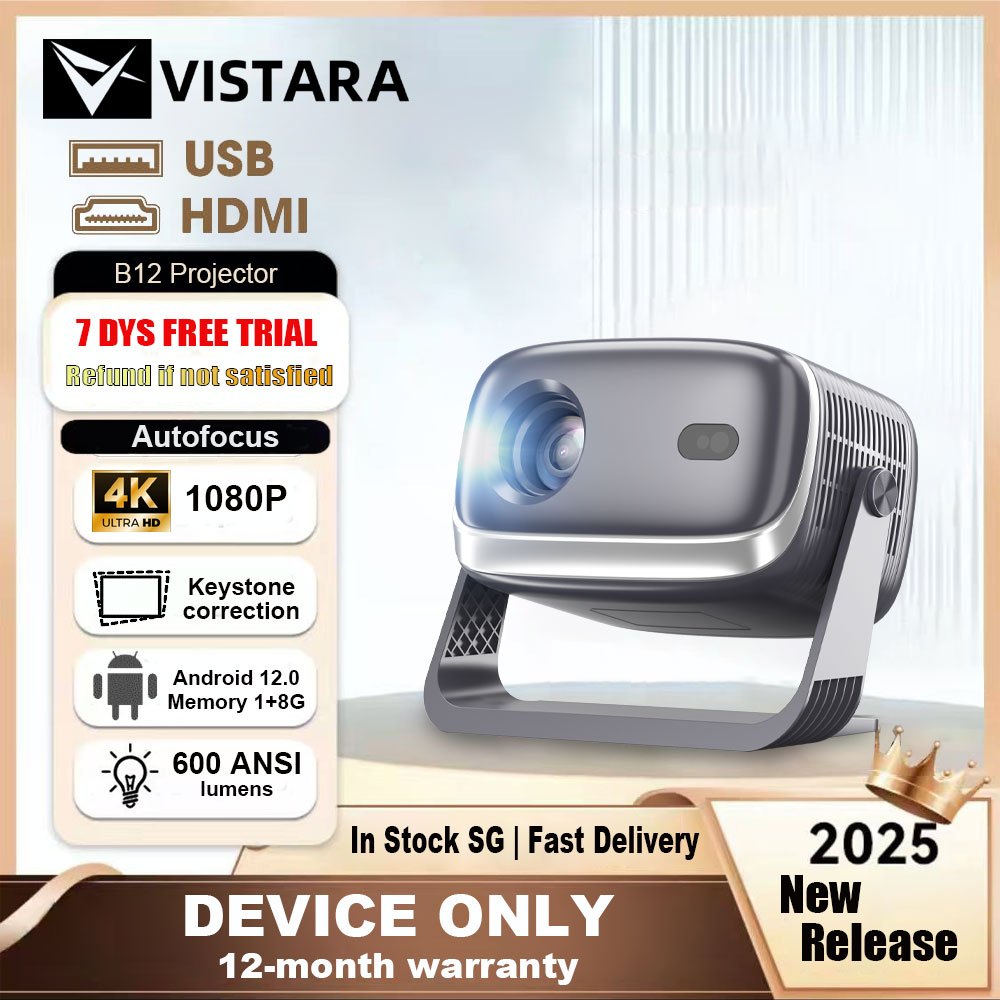 Smart Mini Projector with WiFi & Bluetooth, Auto Focus & Keystone ...