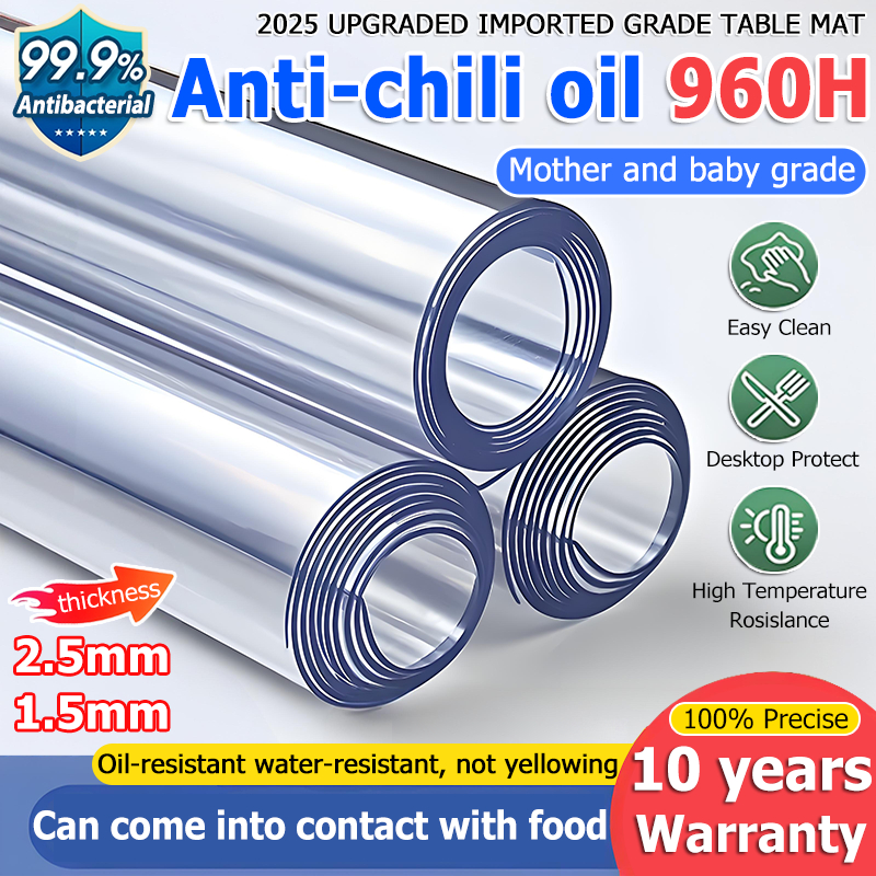 【100% deformation-free】pvc table cover pvc table mat waterproof table ...