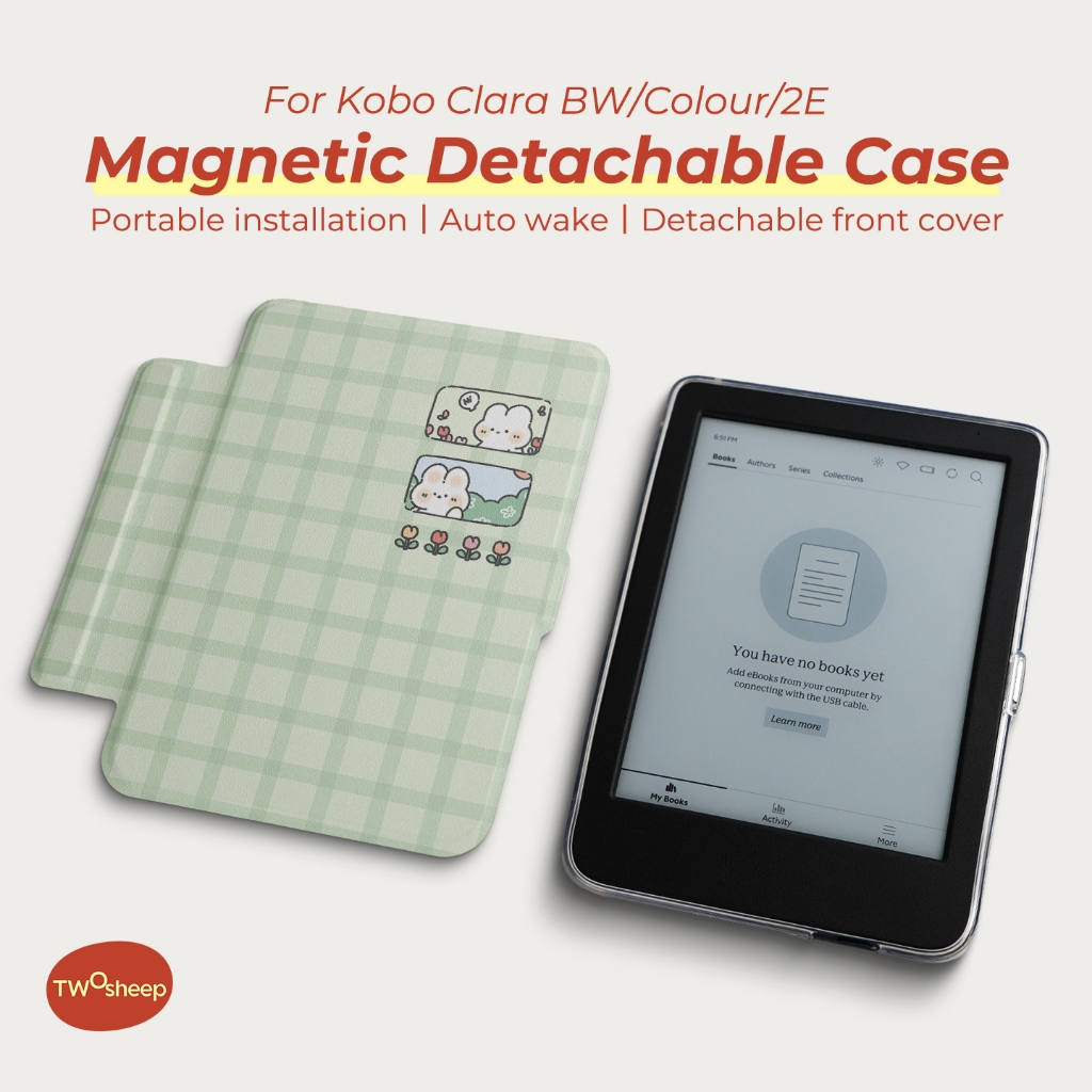 Magnetic Detachable Cover for Kobo Clara Colour 6-inch Cute Animal ...