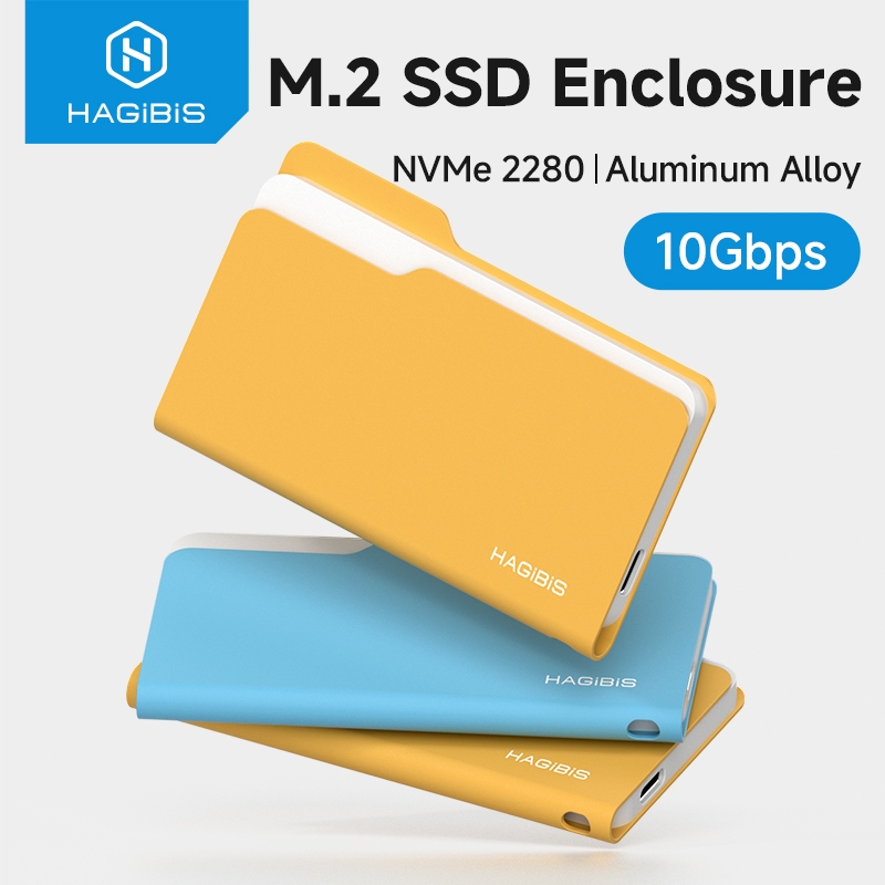Hagibis M.2 NVMe SSD Enclosure 10Gbps USB3.2 Gen2 High-Speed Transfer ...