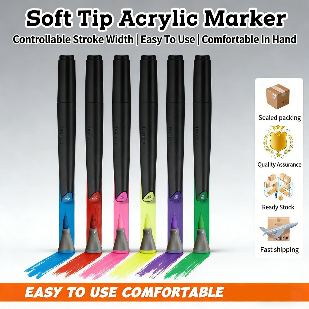 DSPIAE Authentic Eco-Friendly Water-Based Soft Tip Markers - High ...