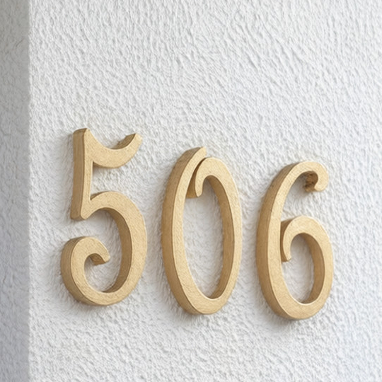Unit Unit Number Signage 5x3.2cm 3D Crystal Word Number English Letter ...