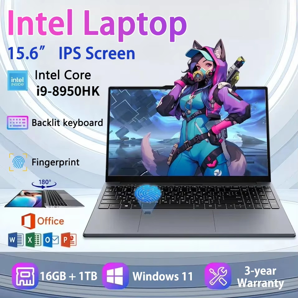 2026 Intel Core i9 8950HK Laptop Windows 11 Pro 16GB DDR4 512GB 1TB SSD ...