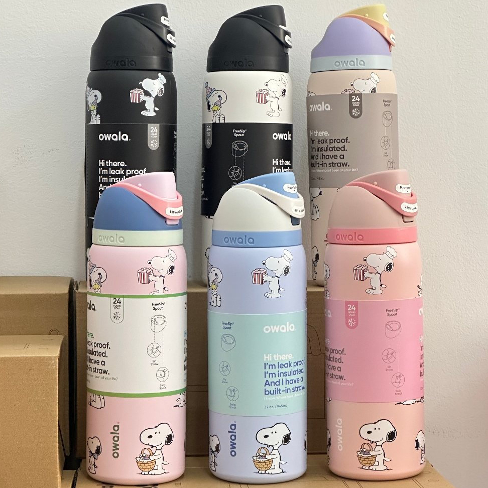Owala Freesip X Snoopy Tumbler 32oz Cartoon Stainless Steel Water ...