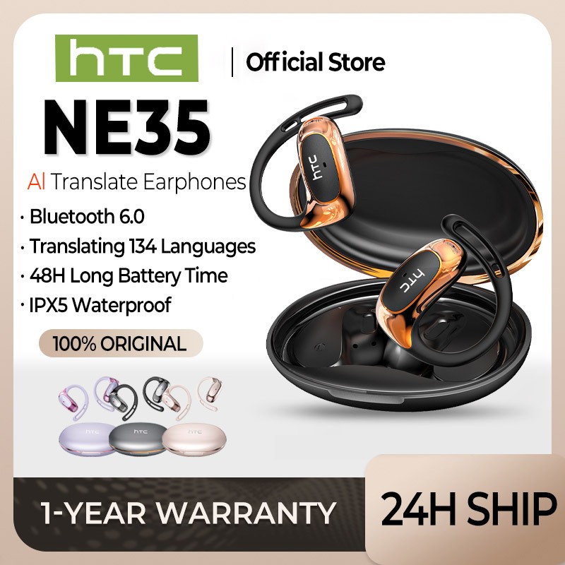 HTC NE35 AI Translation Earphones Noise-Cancelling Bluetooth 6.0 ...