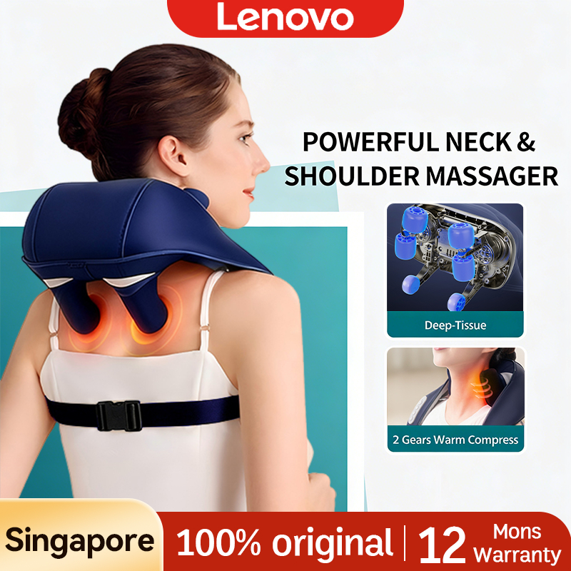 Lenovo Smart Dual Pulse Neck & Shoulder Massager 6D Deep Tissue Heat ...