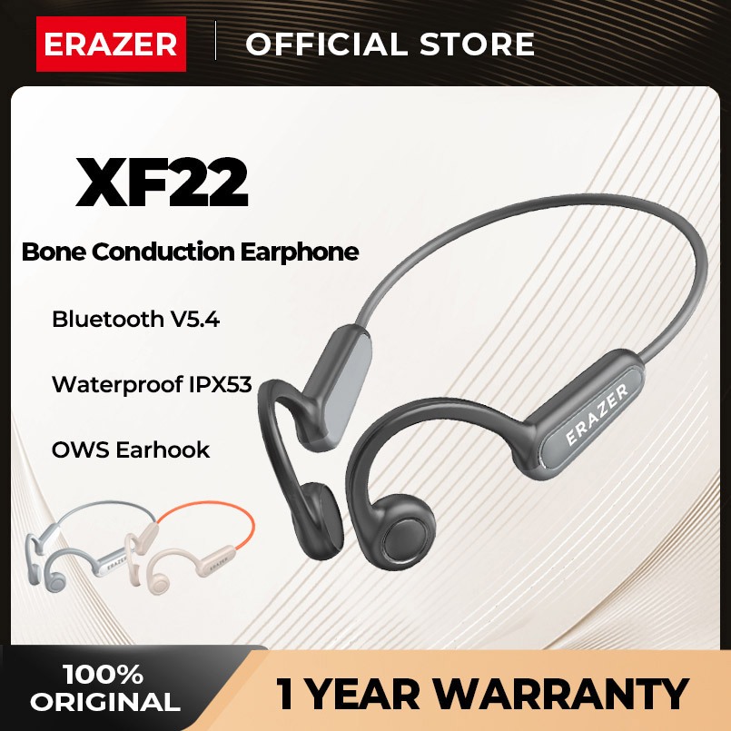 ERAZER XF22 Wireless Earbuds Bone Conduction Bluetooth 5.4 Sports ...