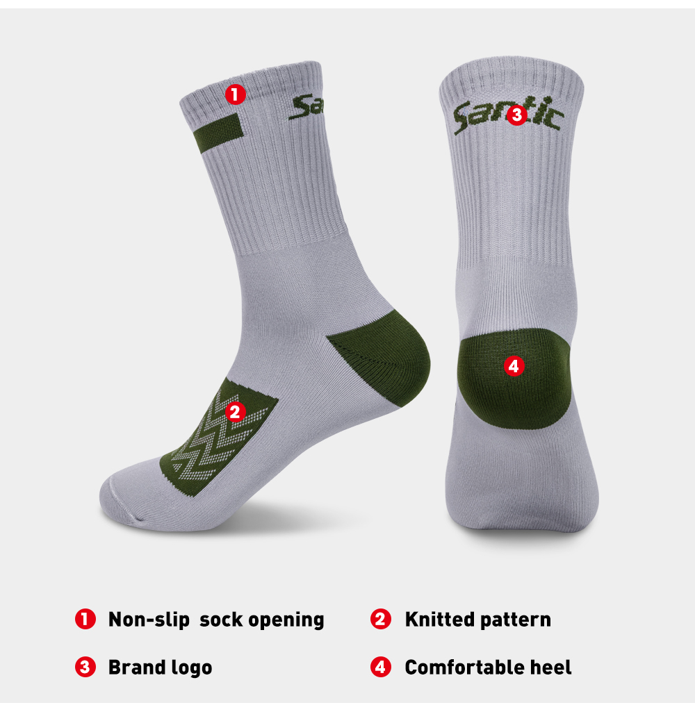 Santic Cycling Socks Bicycle Socks Breathable Anti-Sweat Outdoor Sports ...